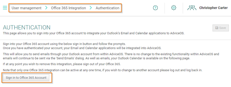 Integrating Office 365 with AdviceOS Integrating Office 365 with AdviceOS